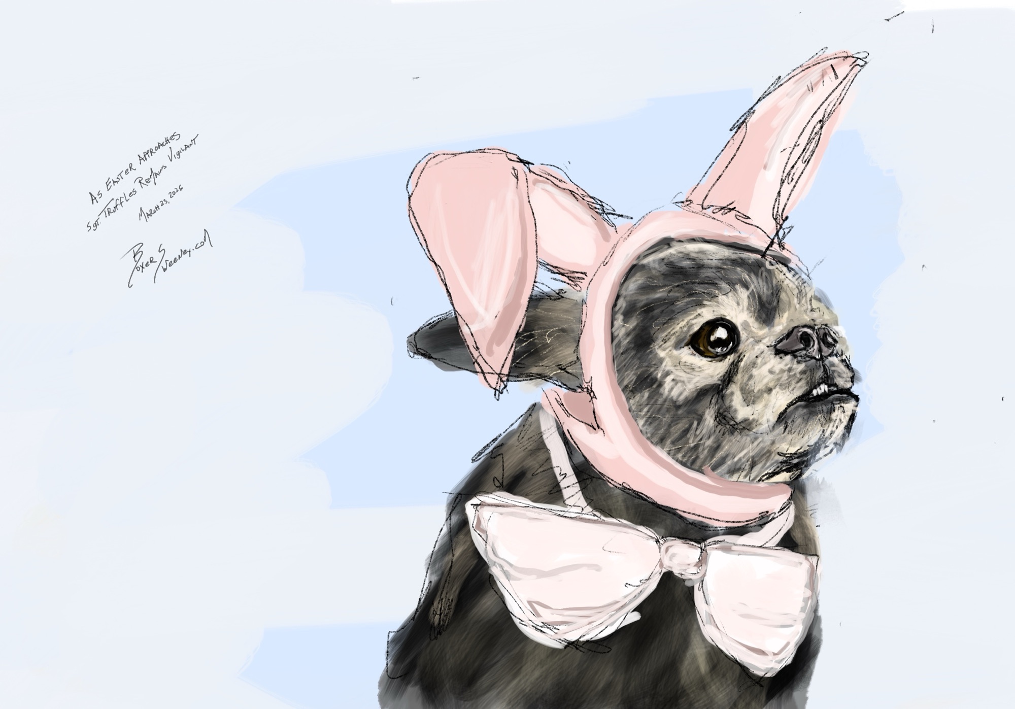 As Easter Approaches, Sgt. Truffles Remains Vigilant – Boxer Sweeney
